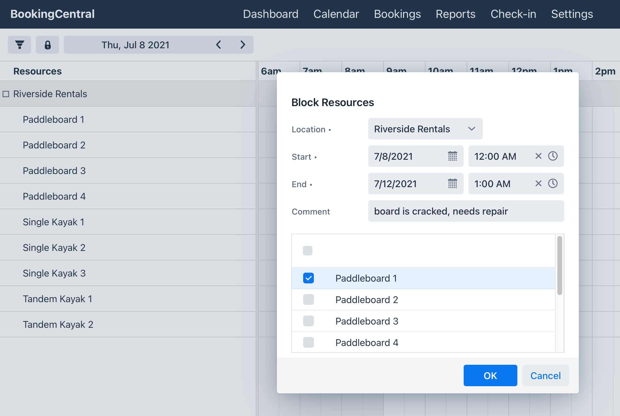 How do I block inventory? – BookingCentral