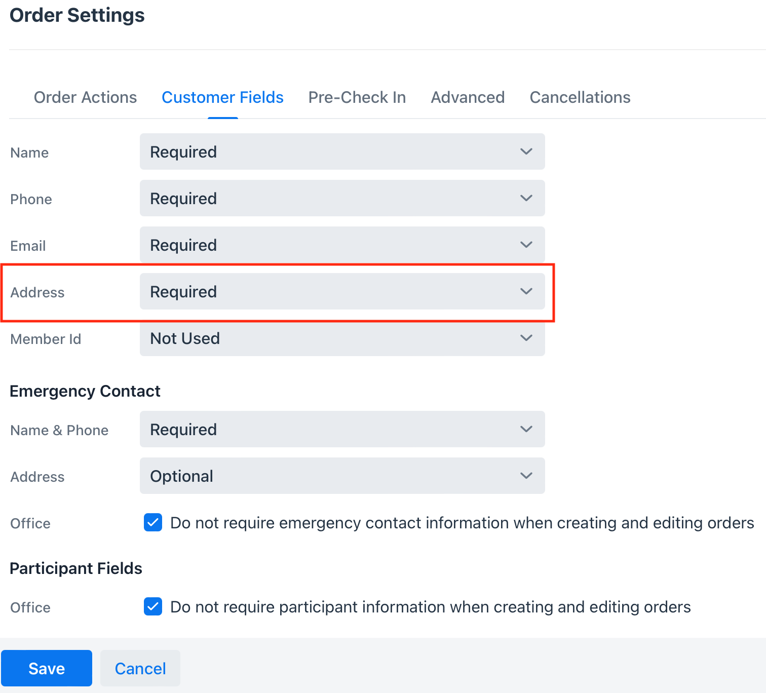 Can I collect the customer's address on bookings? – BookingCentral